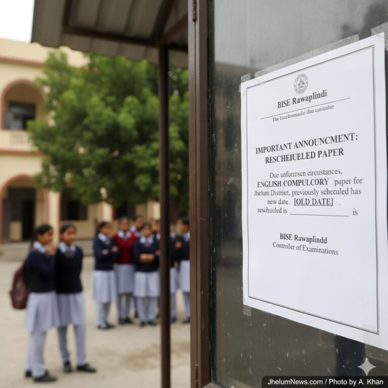BISE Rawalpindi Rescheduled Paper for Jhelum Students - Akbar Education